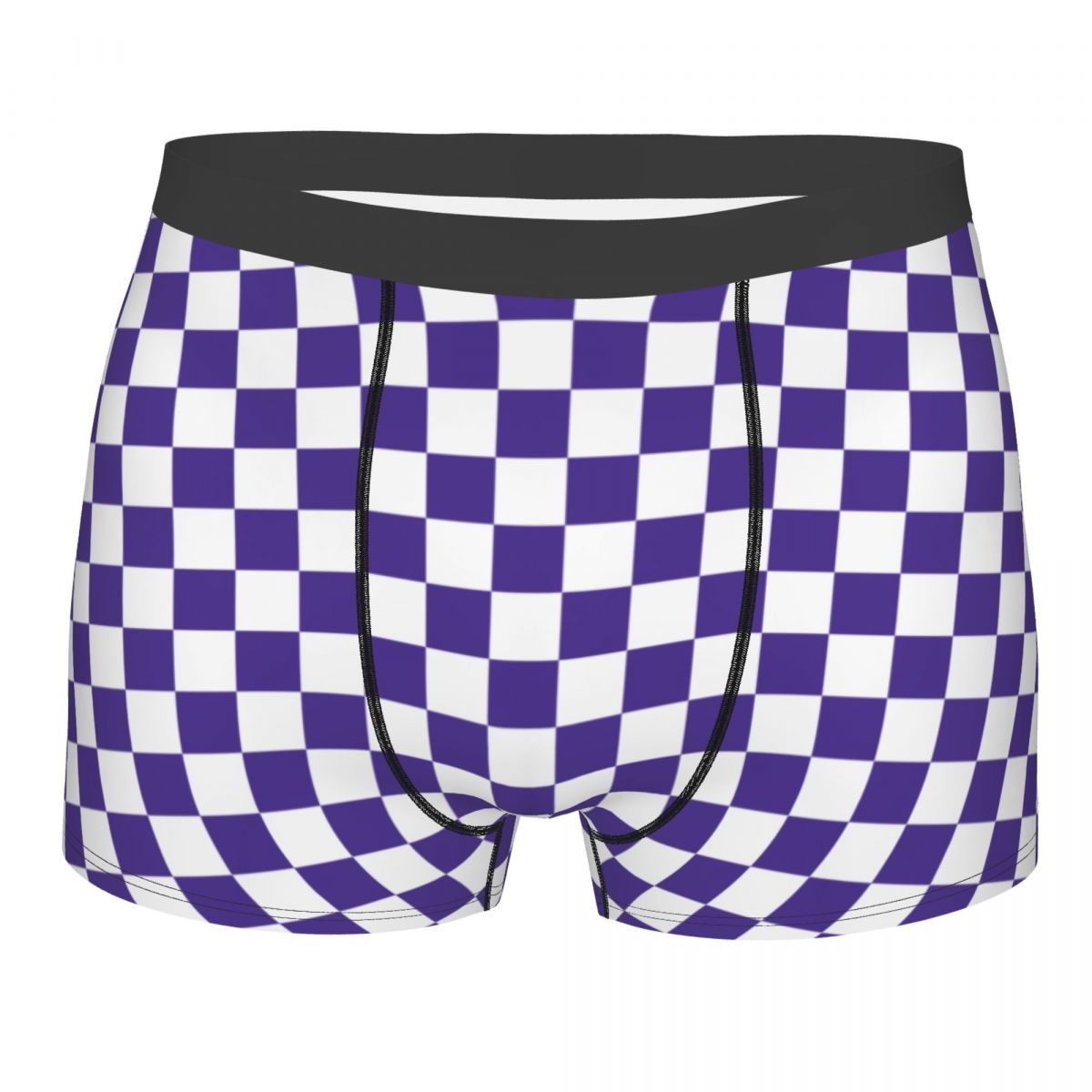 Classic Popular Geometric Checkered Plaid Pattern Underwear Men Stretch ...