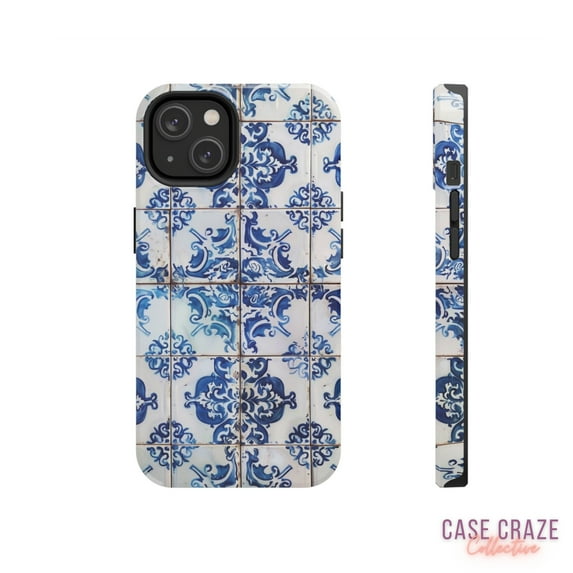 Classic Portuguese Tile Pattern Phone Case with iPhone 17 through 11 ...
