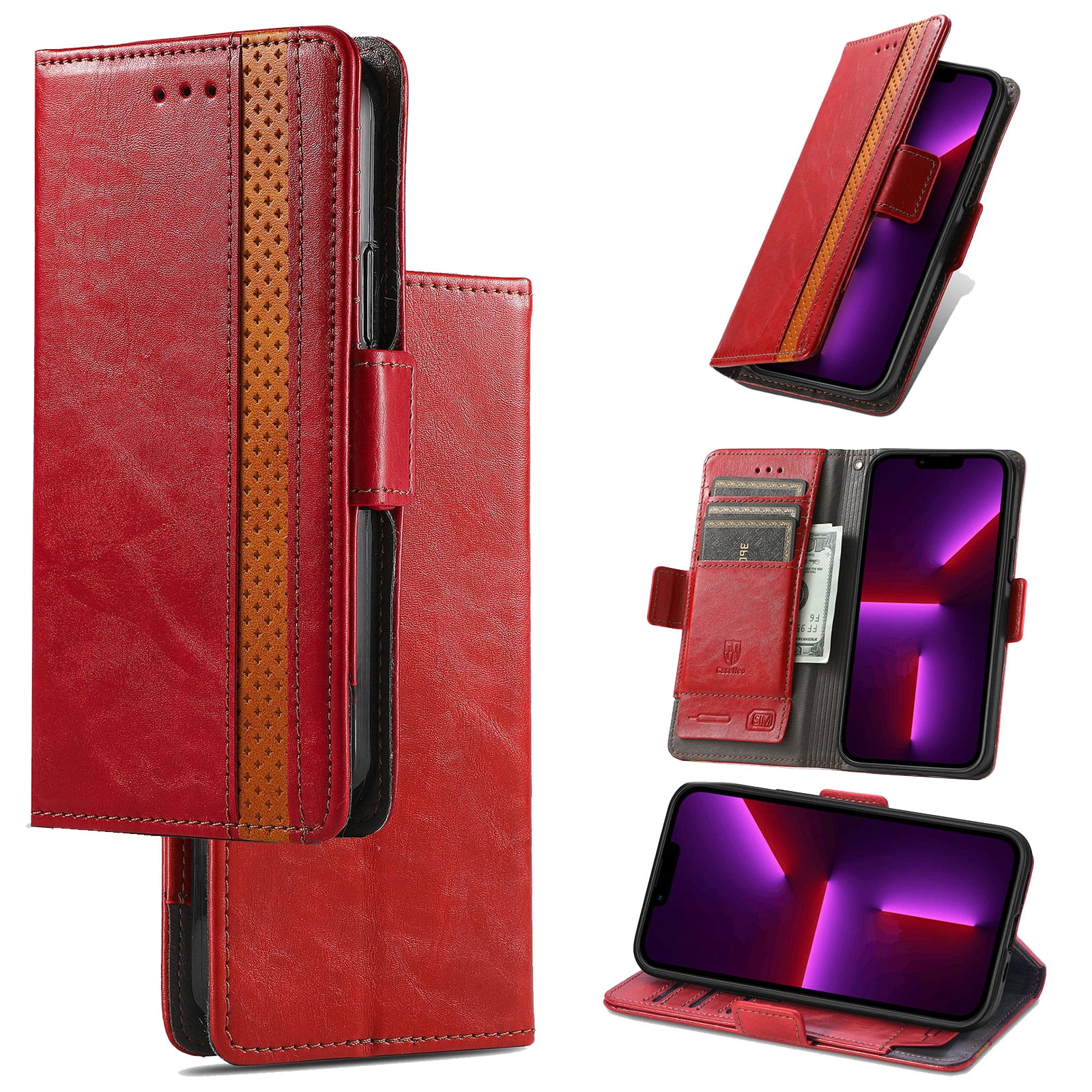 Classic Premium PU Leather Wallet Case for Motorola Edge 2025, Magnetic ...