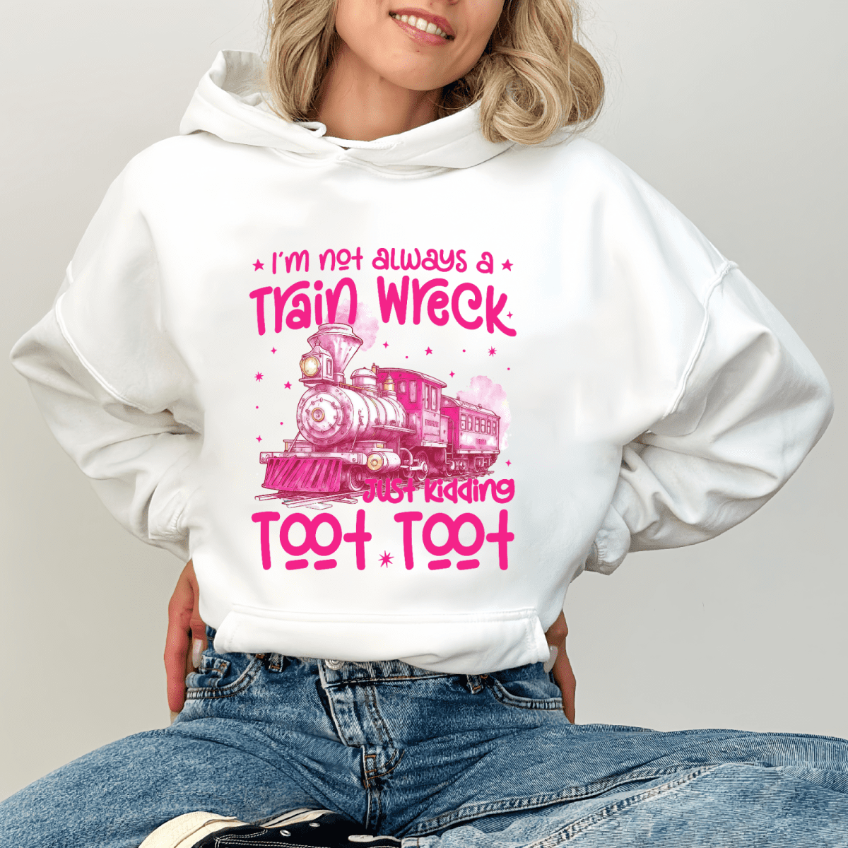 Classic Print For Women Pullover,Train Print Hoodie"I'M NOT ALWAYS A ...
