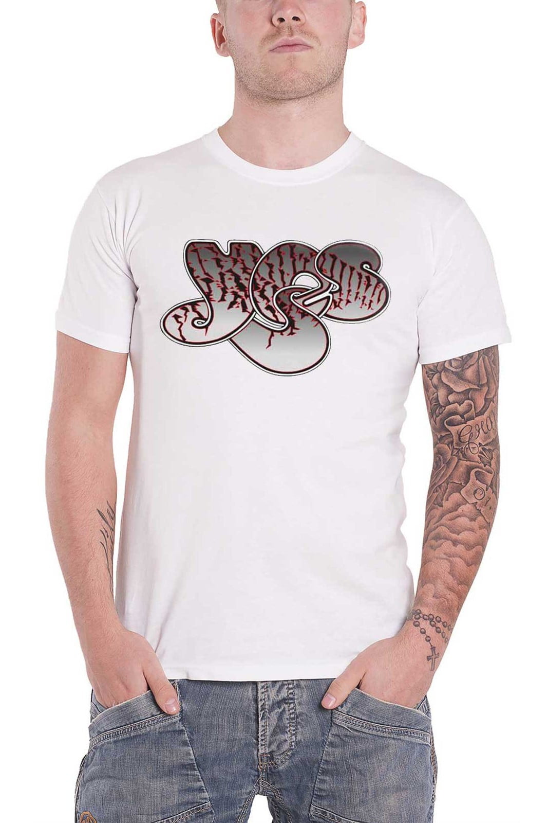 Classic Prog Rock Style Shirt, Abstract Band Pattern Graphic Tee ...