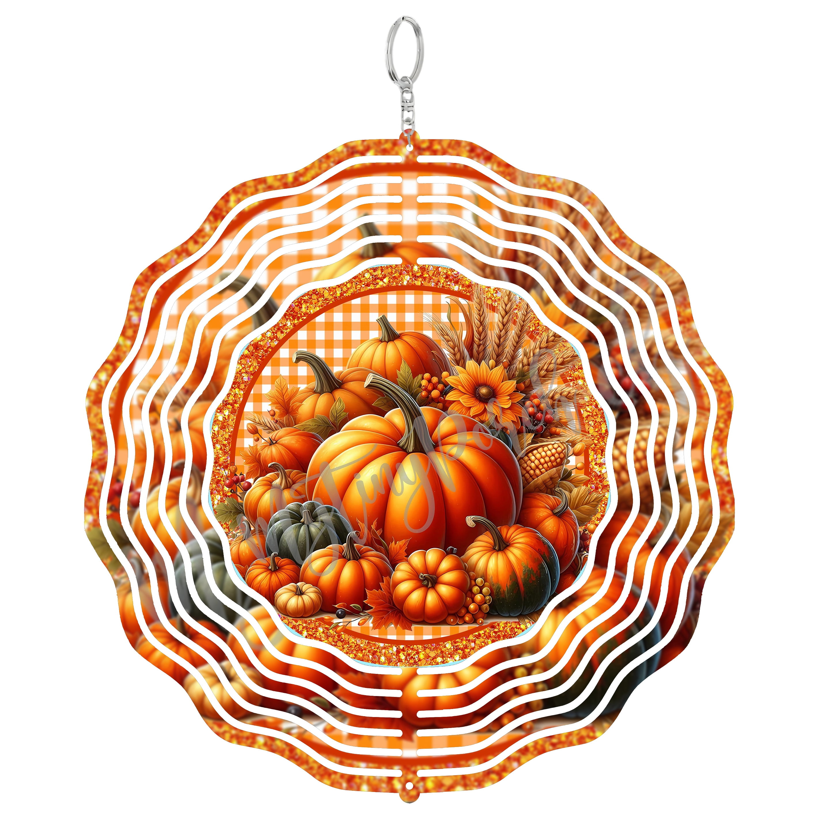Classic Pumpkin Fall Season 3D Wind Spinner, Orange Vegetable Garden ...