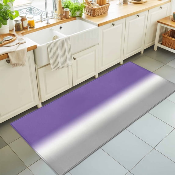 Classic Purple Grey Gradient Rectangle Area Rug 2x6ft,Living Room Rug ...