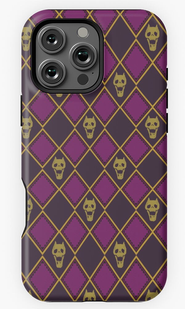 Classic Purple Pattern Phone Case Compatible with iPhone 11 to 16 Pro ...