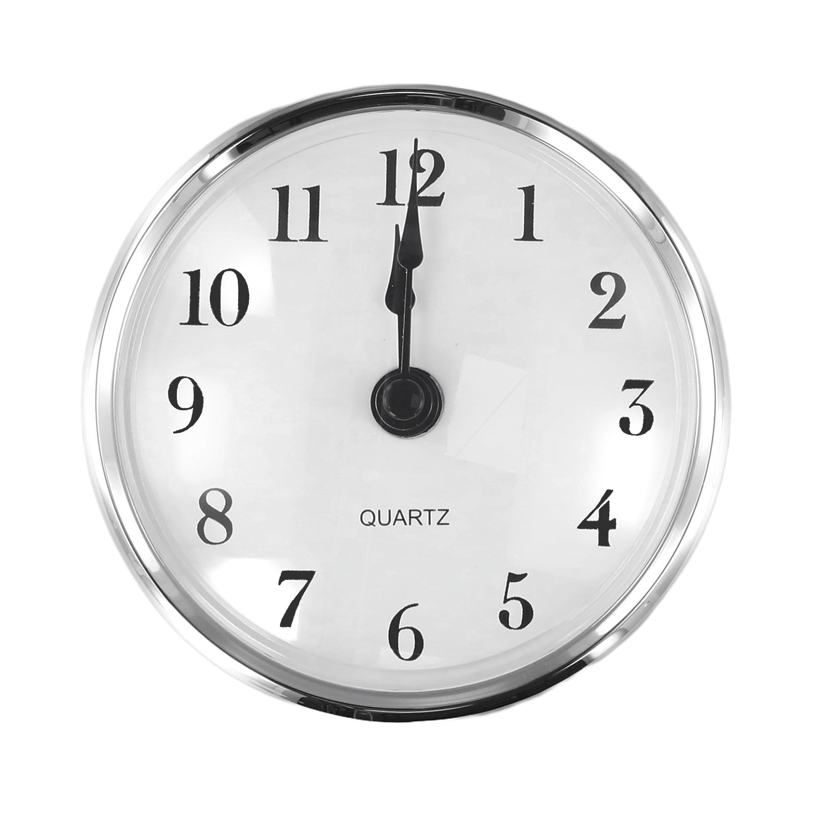 Classic Quartz Clock Insert for DIY Craft with Gold or Silver Rim, 80mm ...