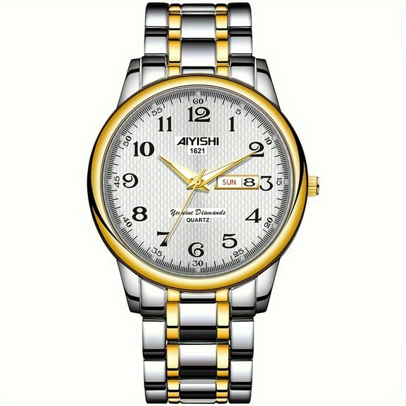 Classic Quartz Round Watch - Date Display, Luminous in Dark, Business ...