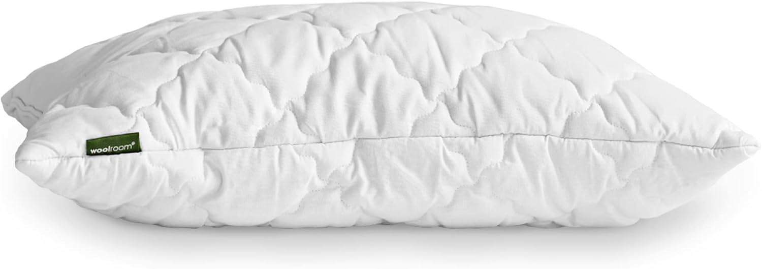 Classic Quilted Wool Pillow (Queen Size) - 100% British Wool for ...