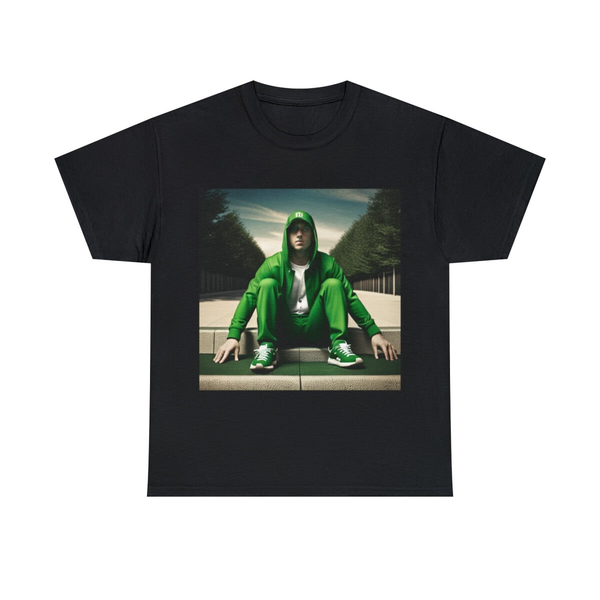 Classic Rap Anthem-Inspired Shirt – Green Vintage Hip Hop Style Graphic ...