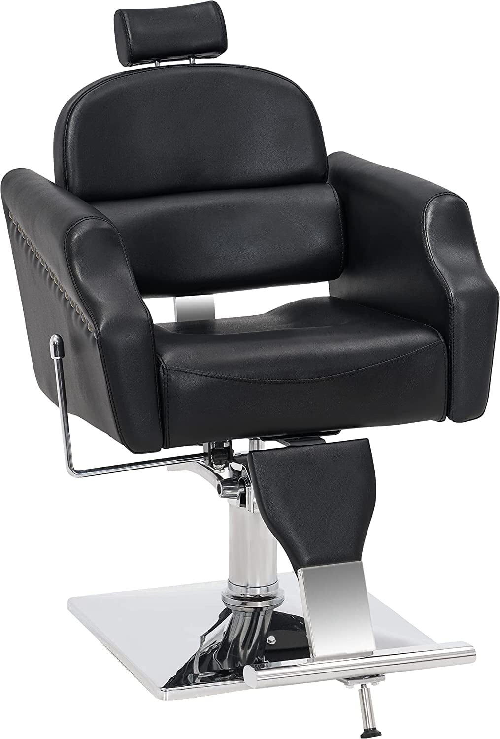 Classic Recliner Leathern Barber Chair Antique Heavy Duty Hair Spa ...