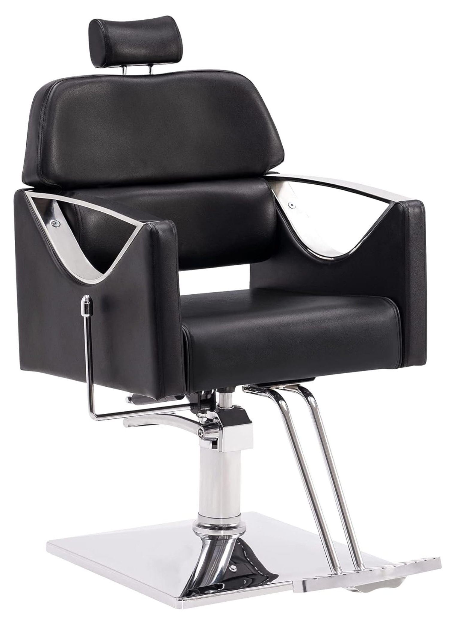 Classic Recliner Leathern Barber Chair Heavy Duty Hair Spa Salon ...