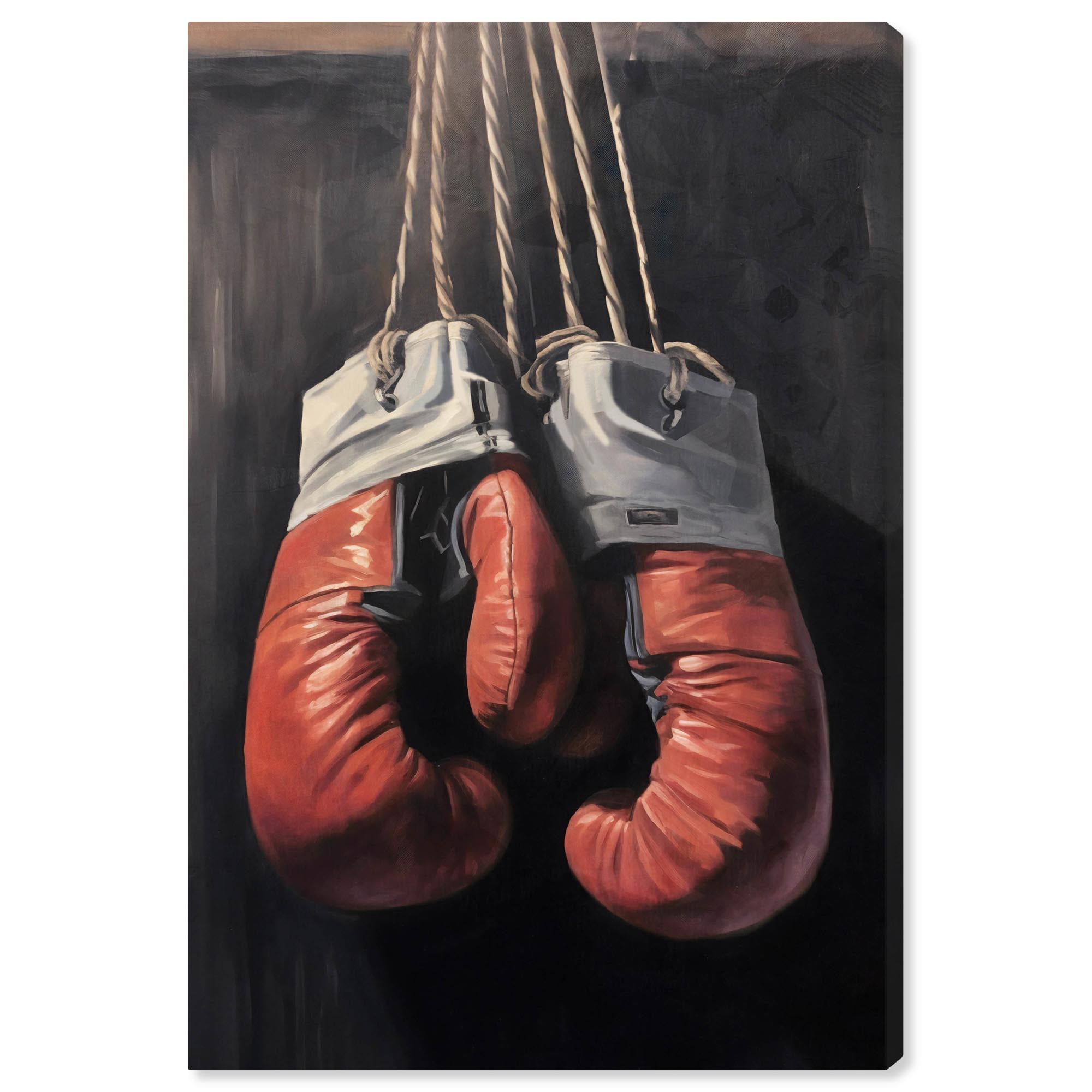 Classic Red Boxing Gloves Canvas Boxing Poster Art by Art Remedy ...