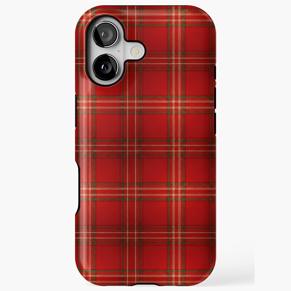 Classic Red Christmas Plaid Pattern Case for iPhone 17 through 11 Pro ...