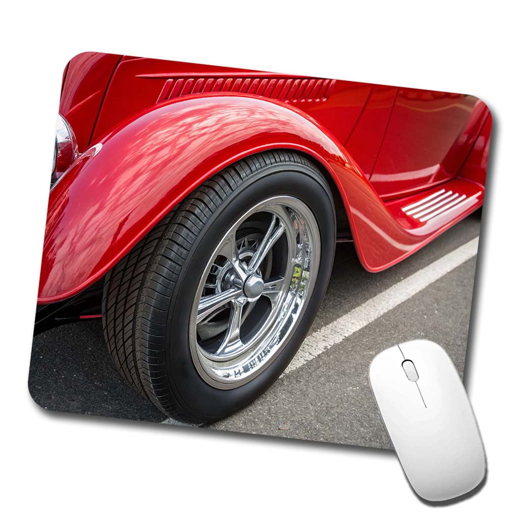 Classic Red Hot Rod Car Mouse Pad Low Profile Gaming Mat - Walmart.com