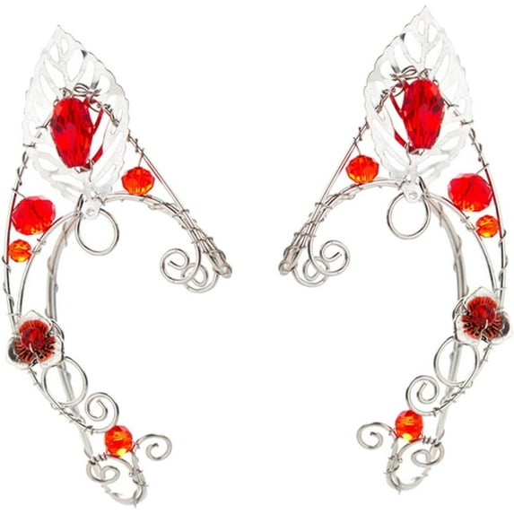 Classic Red Metal Ear for Women Non-piercing Wrap Earrings Elegant ...