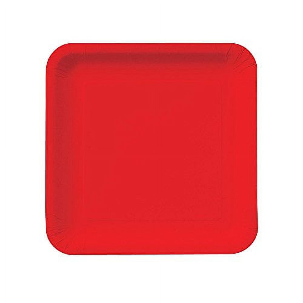 Classic Red Square Dessert Plates, Pack of 18 - Walmart.com