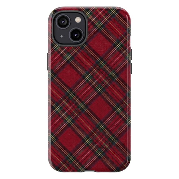 Classic Red Tartan Plaid Phone Case for iPhone 17 16 15 14 13 12 11 Pro ...