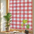 Classic Red White Plaid Window Privacy Film, Rainbow Film Decorative ...