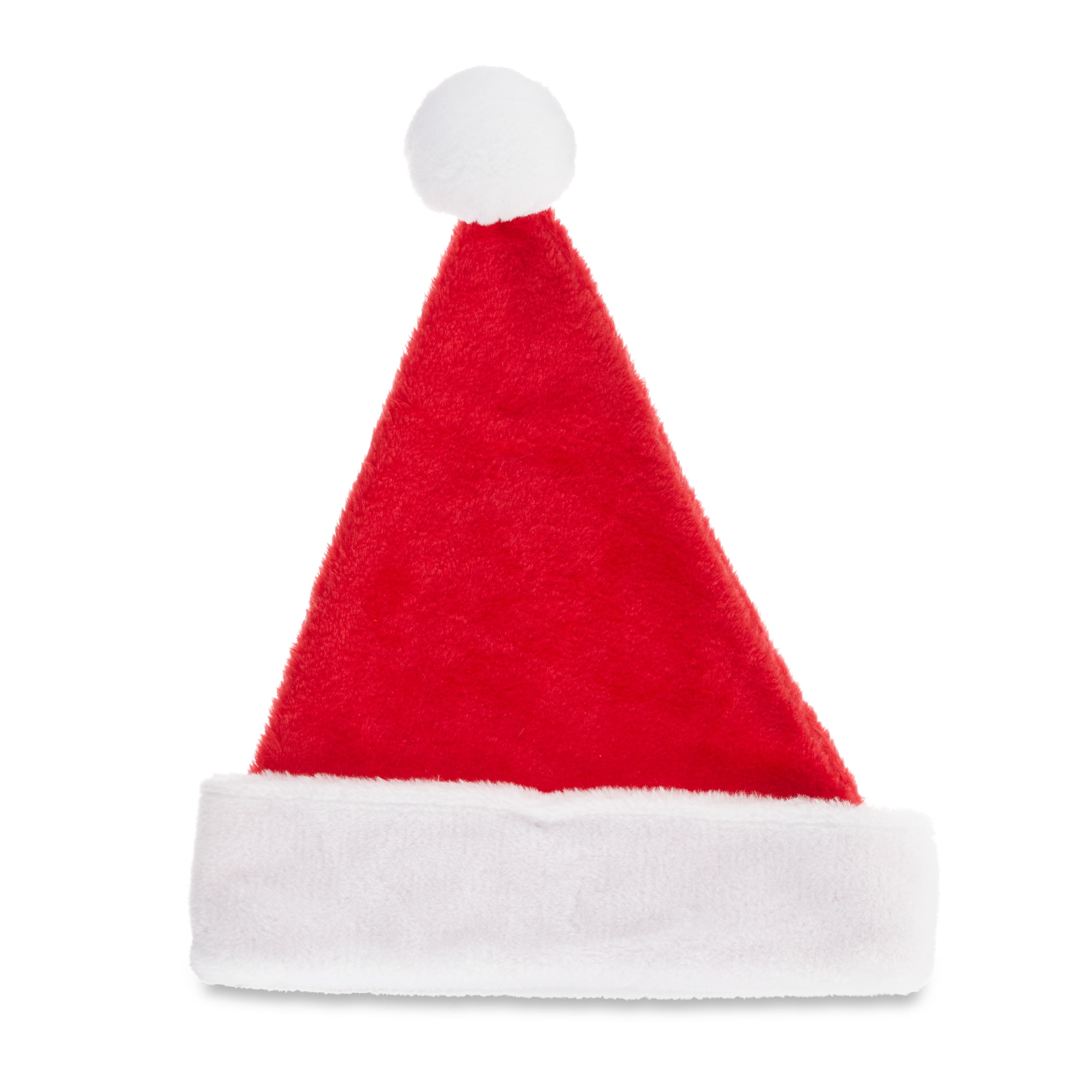 Classic Red & White Plush Santa Hat, Large, by Holiday Time - Walmart.com