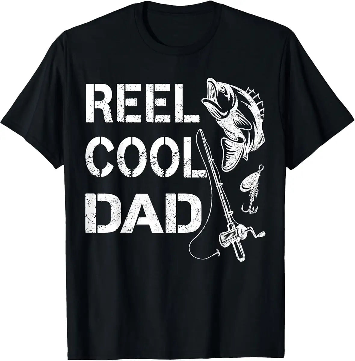 Classic Reel Cool Dad Fishing Daddy Sport Angler Unisex T-Shirt, S ...