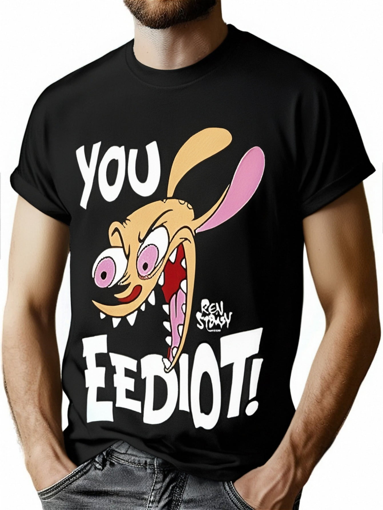 [Classic Ren and Stimpy Tee] Ren and Stimpy You Eediot! Classic Unisex ...