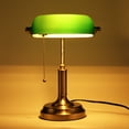 Adjustable Metal Classic Retro Study Reading Desk Lamp, Green Glass ...