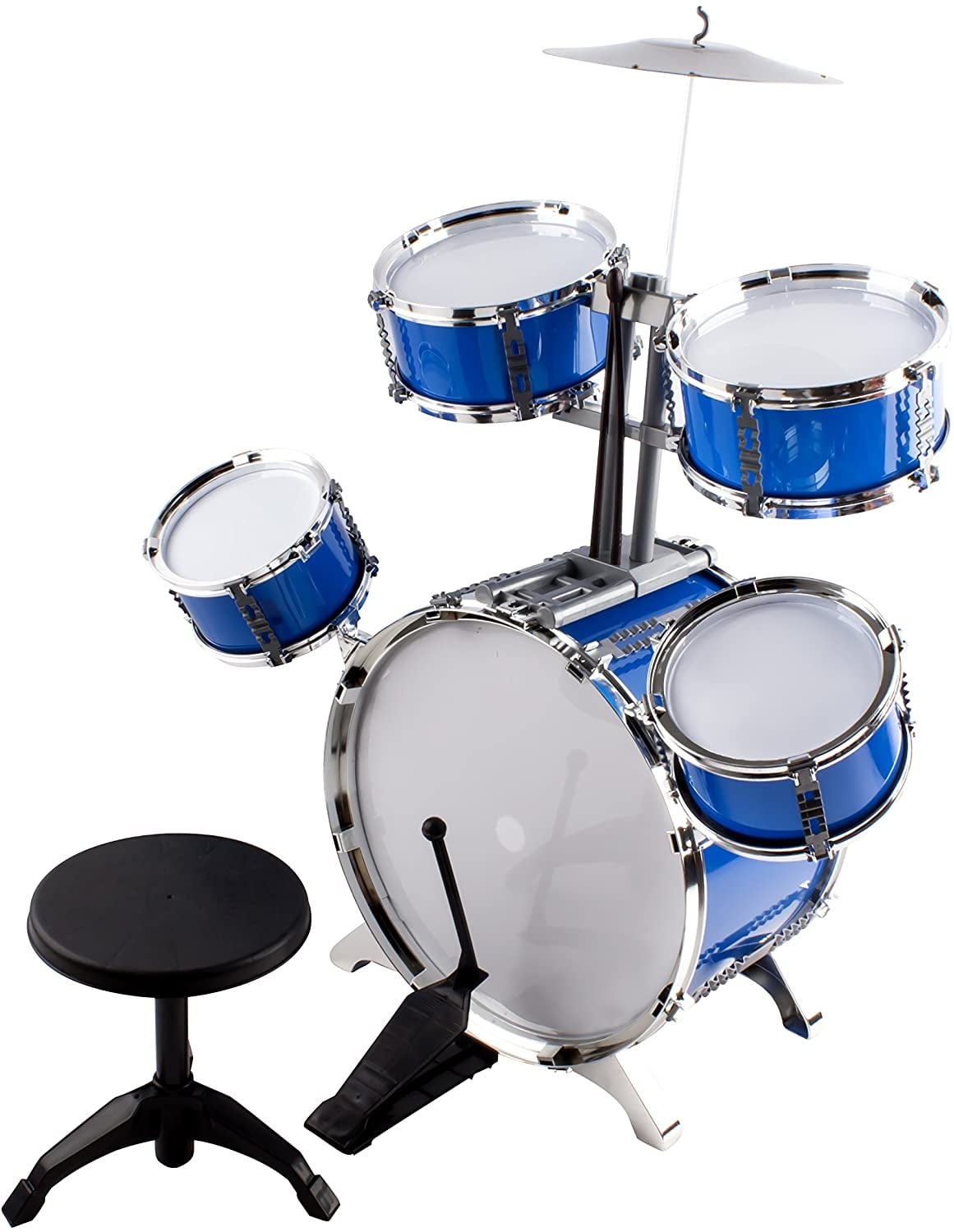 Vokodo Kids Jazz Drum Set - 6 Piece Musical Instrument Playset for ...