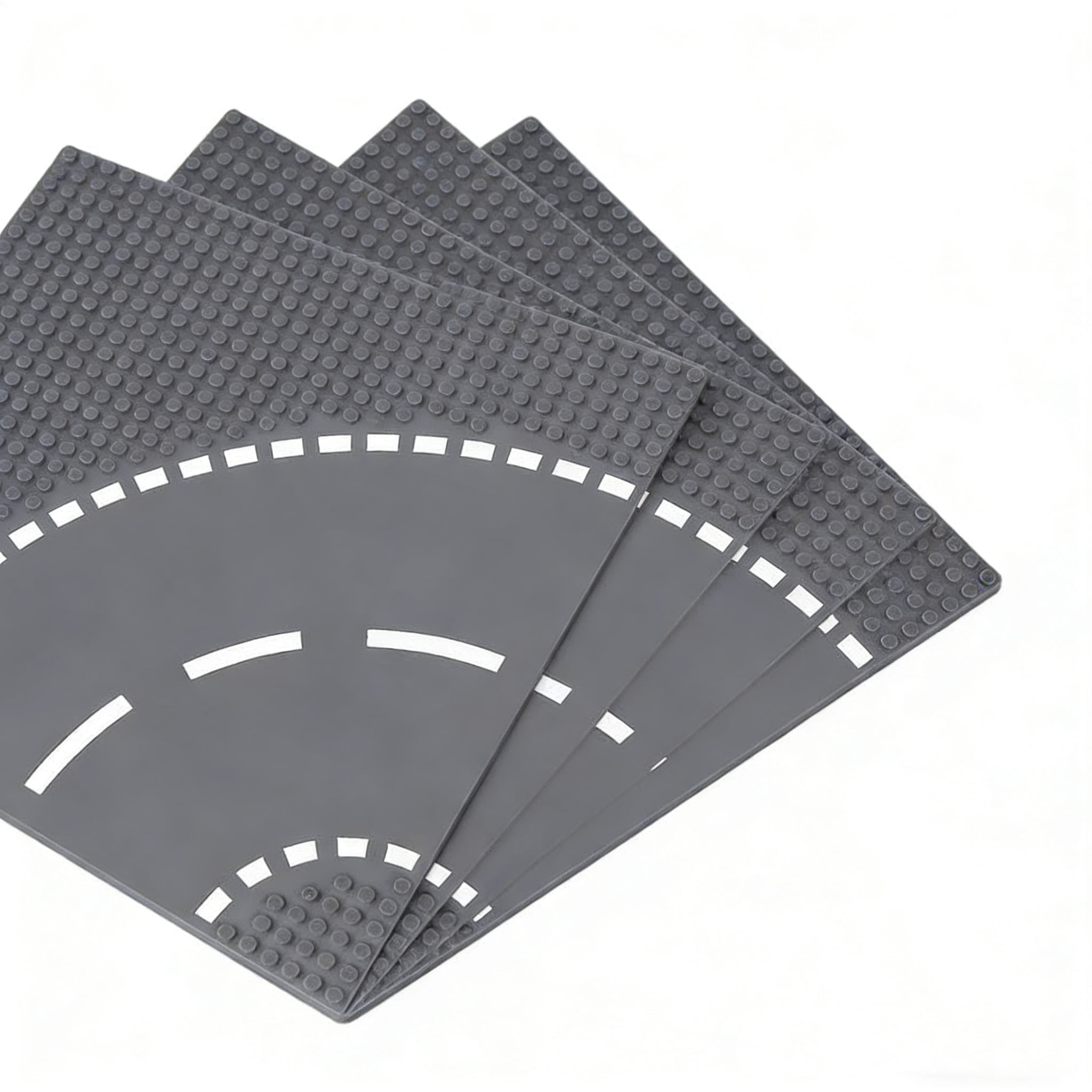 Classic Road Street Base Plates, City Town Curve Road Building Kit, 25 ...
