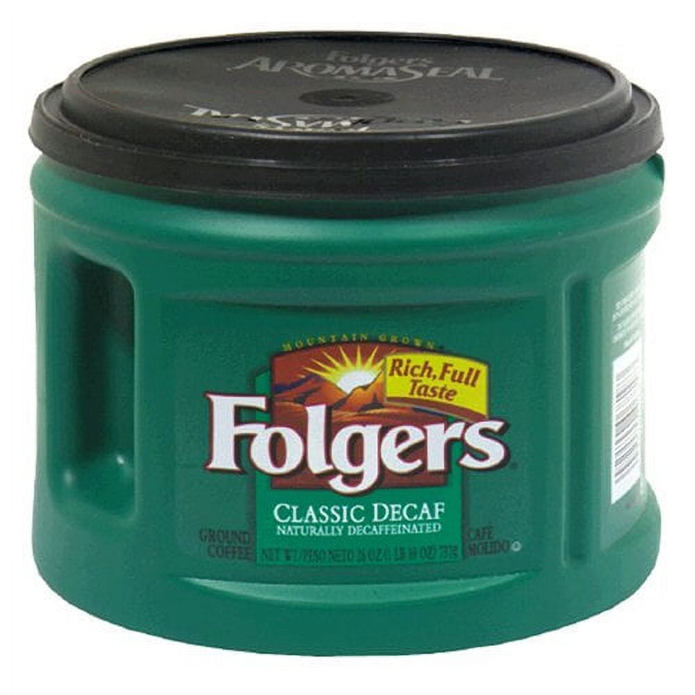 Folgers Classic Roast Decaffeinated Ground Coffee, 26 Ounce Can ...