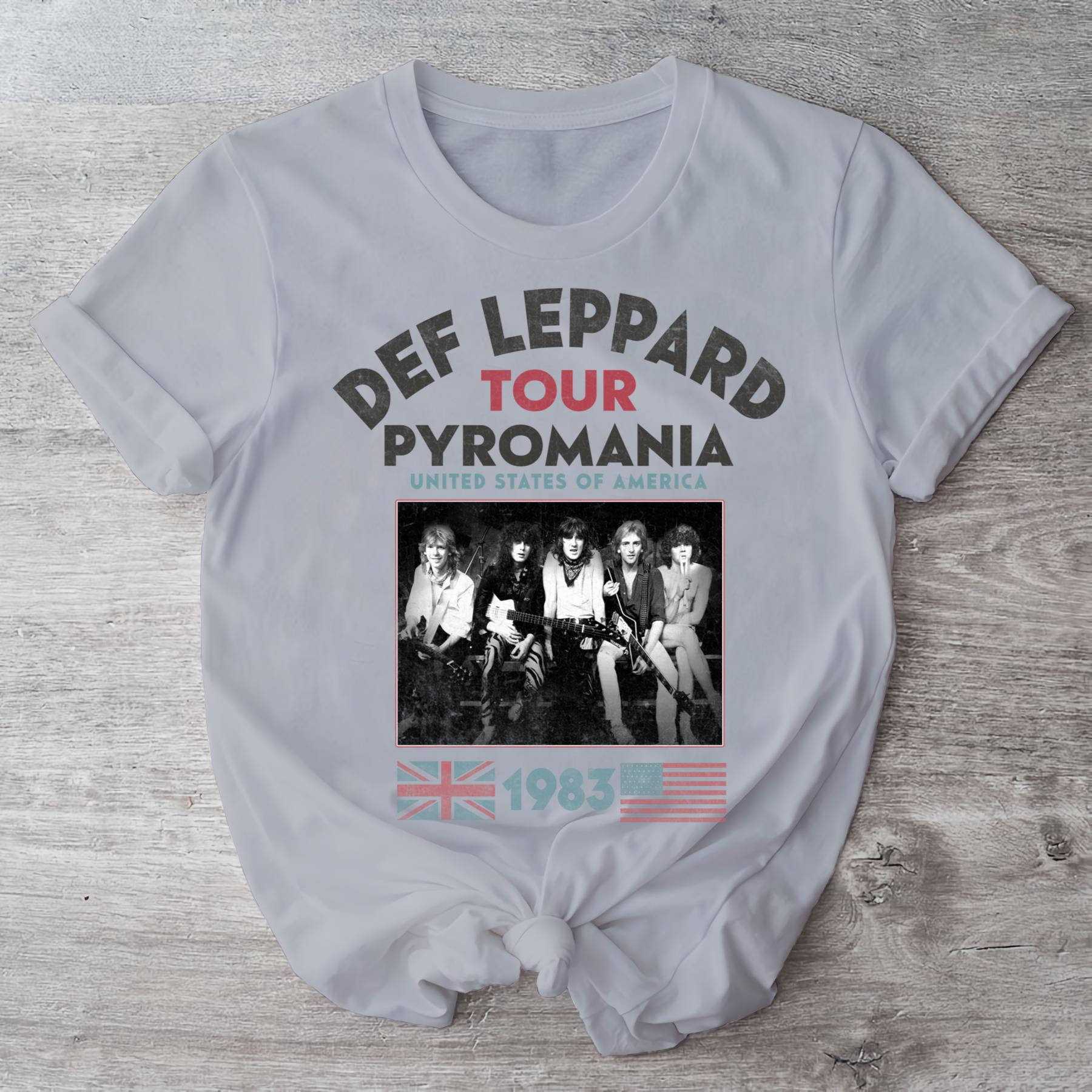 Classic Rock Band Graphic T-shirt, Pyromania USA Tour Design - Walmart.com