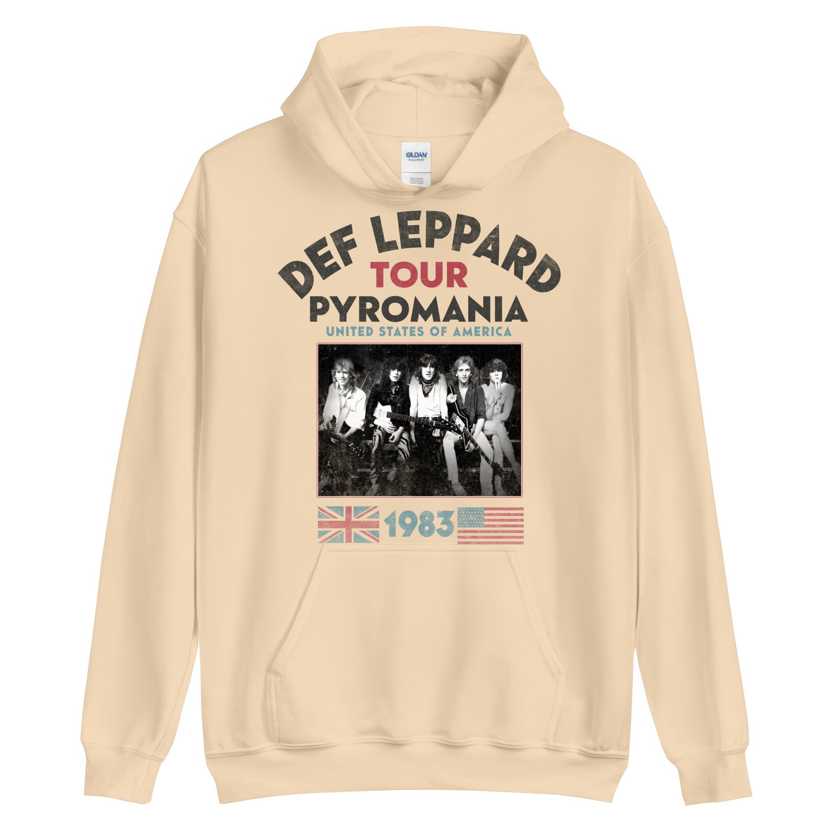 Classic Rock Band Graphic T-shirt, Pyromania USA Tour Design - Walmart.com