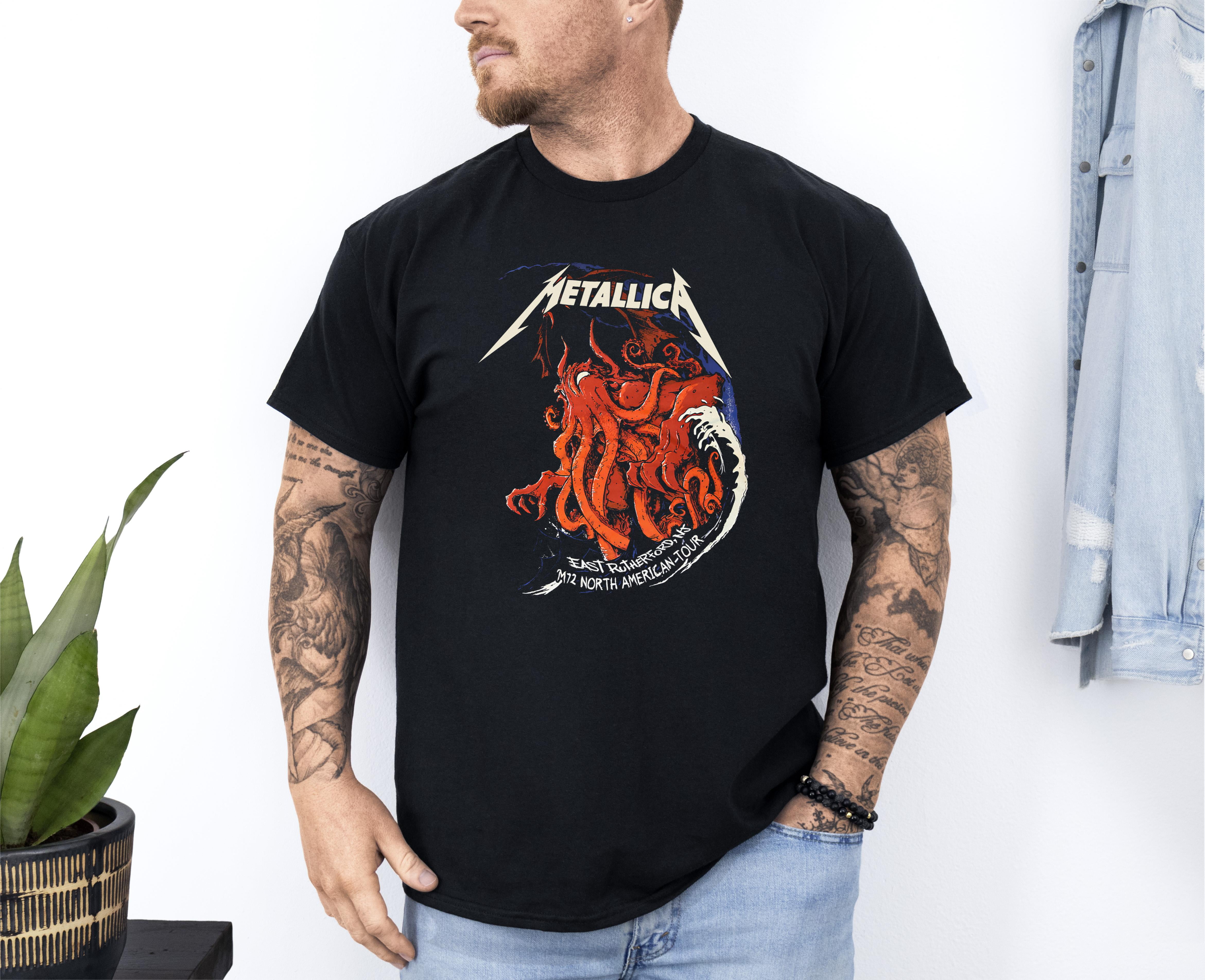 Classic Rock Band Inspired Tee, Thrash Metal Concert Tour Shirt, Vintage Music Fan Tee, Music ...