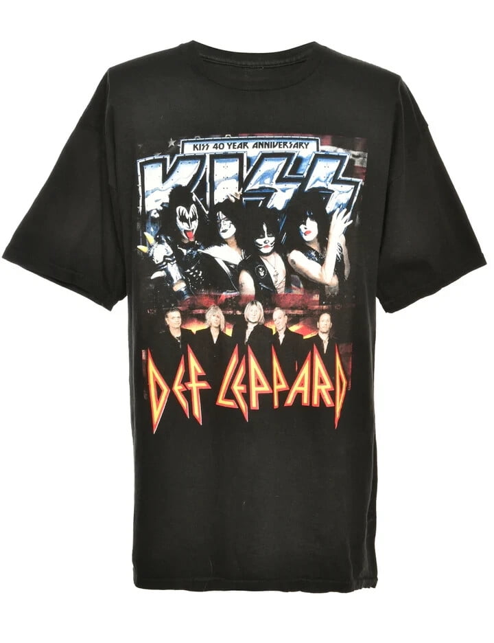 Classic Rock Band Print Black Shirt Reprint Gift For Fans All Size S ...