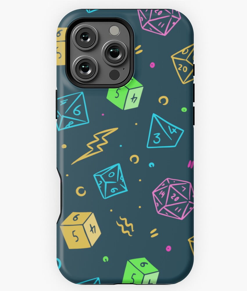 Classic Roleplaying Dice Pattern N055 Phone Case for iPhone 17 16 15 14 13 12 11 Pro Max ...