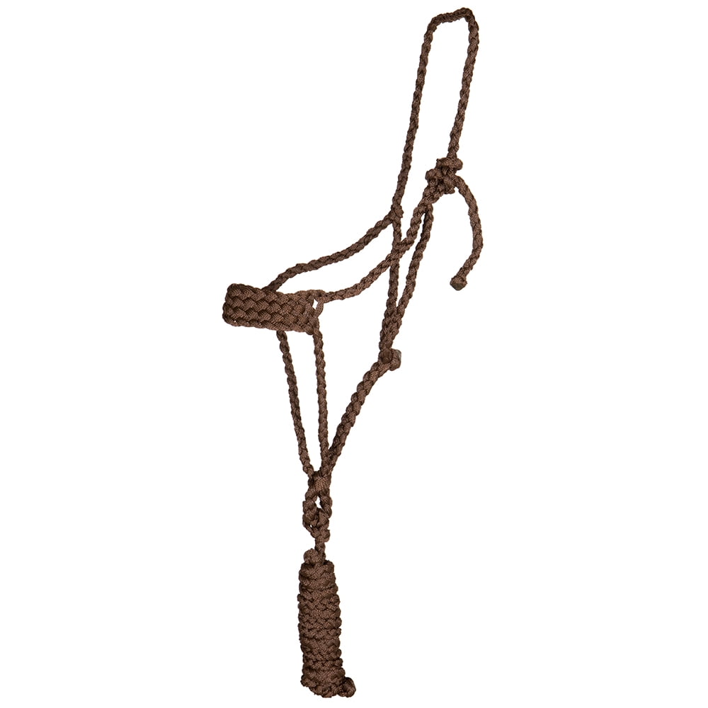 Classic Rope Company Wide Nose Mule Tape Halter w/Lead Chocolate ...
