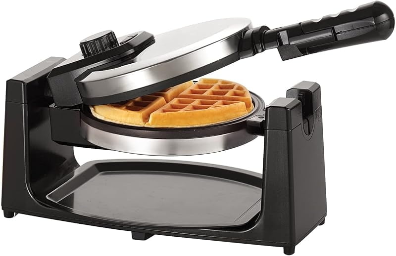 Classic Rotating Belgian Waffle Maker with Nonstick Plates, Removable ...