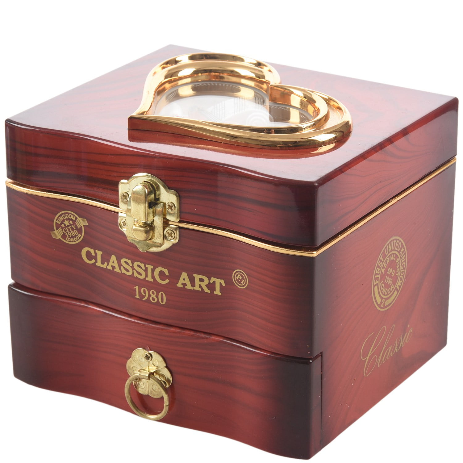 Classic Rotating Dancer Piano Music Box Clockwork Plastic Jewelry Hand ...