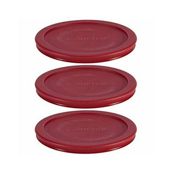 Anchor Hocking Classic Round 4 Cup Replacement Lids, Red, Set of 3, BPA ...