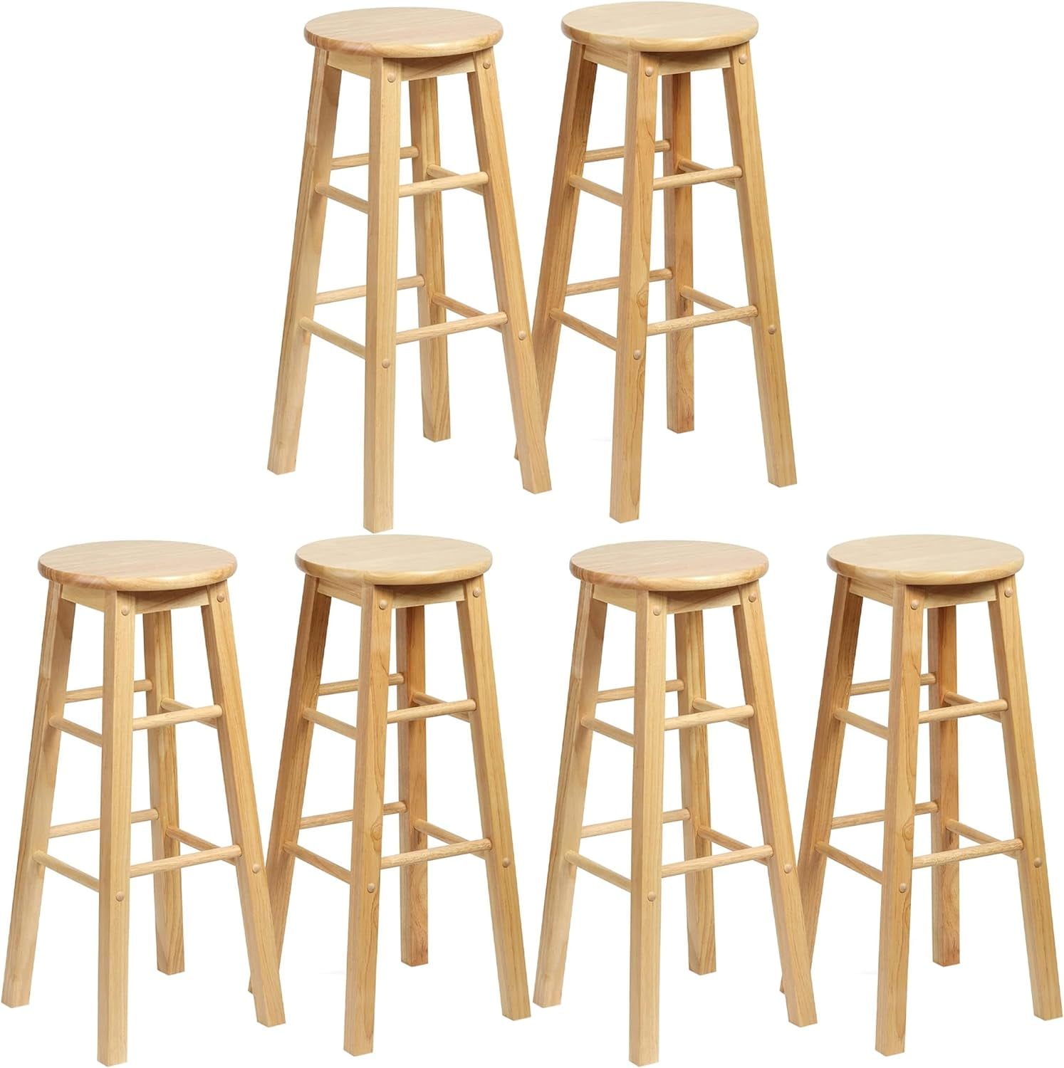 Classic Round Seat 29" Tall Kitchen Counter Stools for Dining Spaces ...
