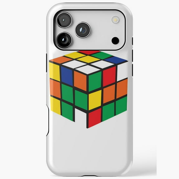 Classic Rubik Cube Puzzle Art Phone Case for iPhone 11 12 13 14 15 16 ...