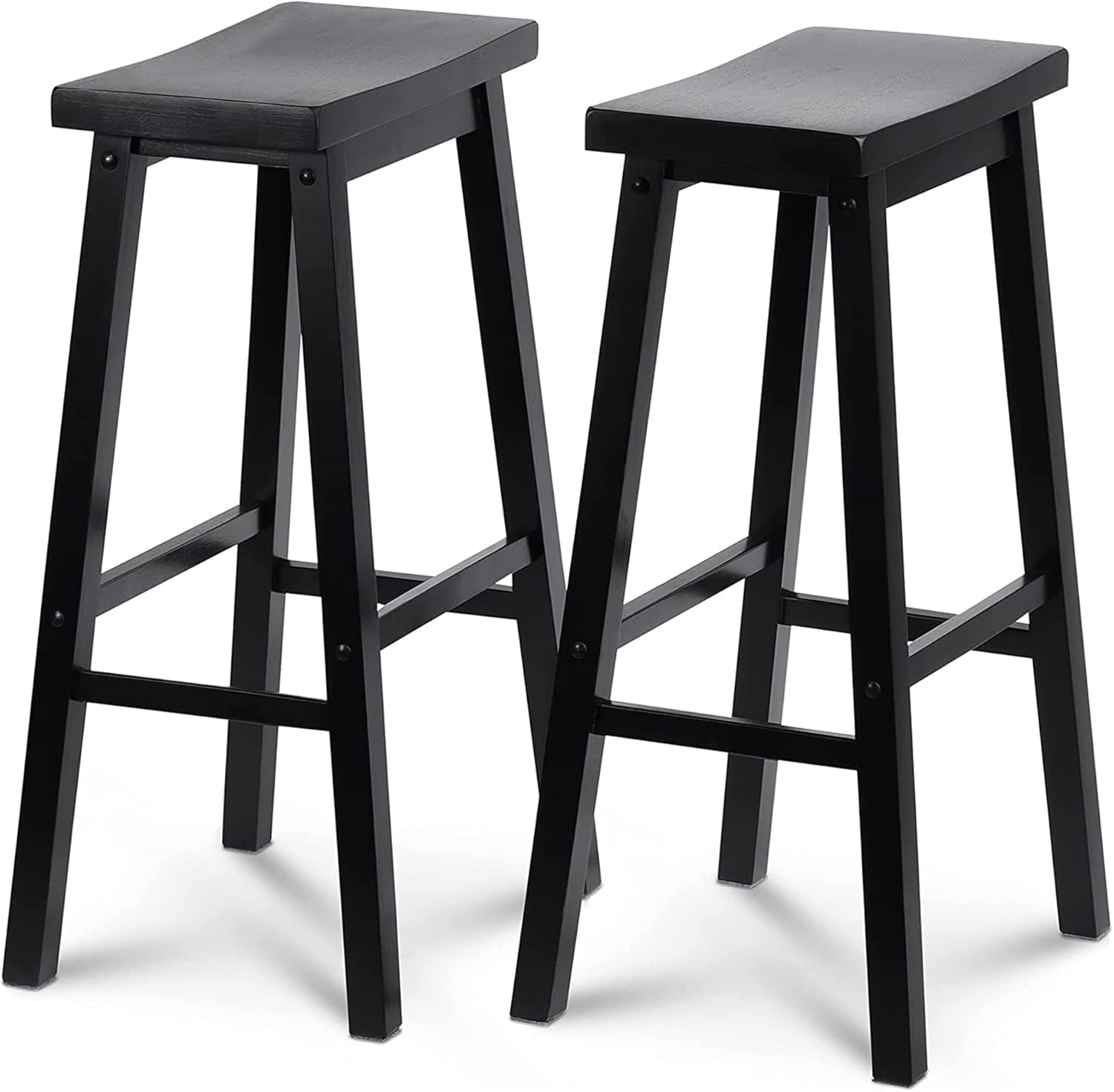 Classic Saddle-Seat 29 Inch Tall Kitchen Counter Stools for Homes ...