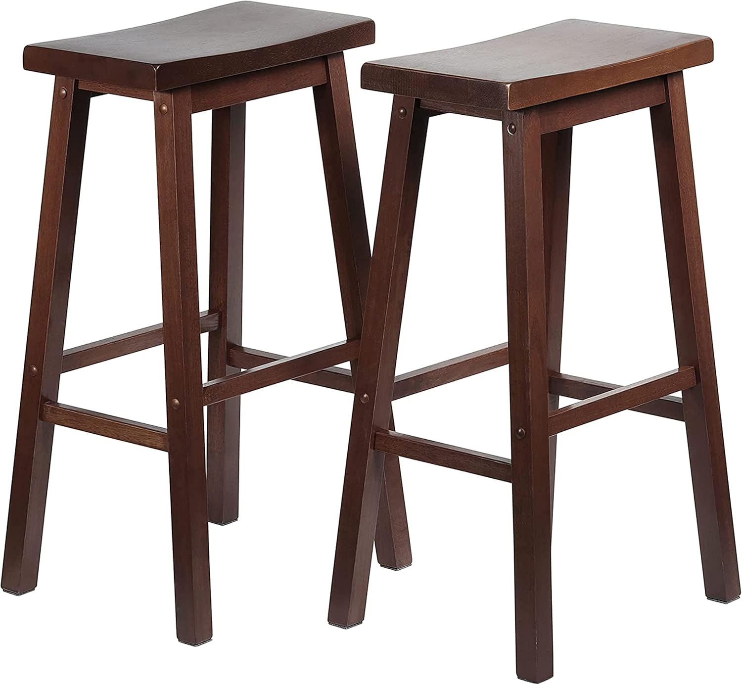 Classic Saddle-Seat 29 Inch Tall Kitchen Counter Stools for Homes ...