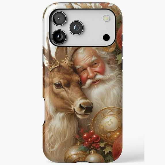 Classic Saint Nick Holiday Case for iPhone 11 12 13 14 15 16 17 Pro Max ...