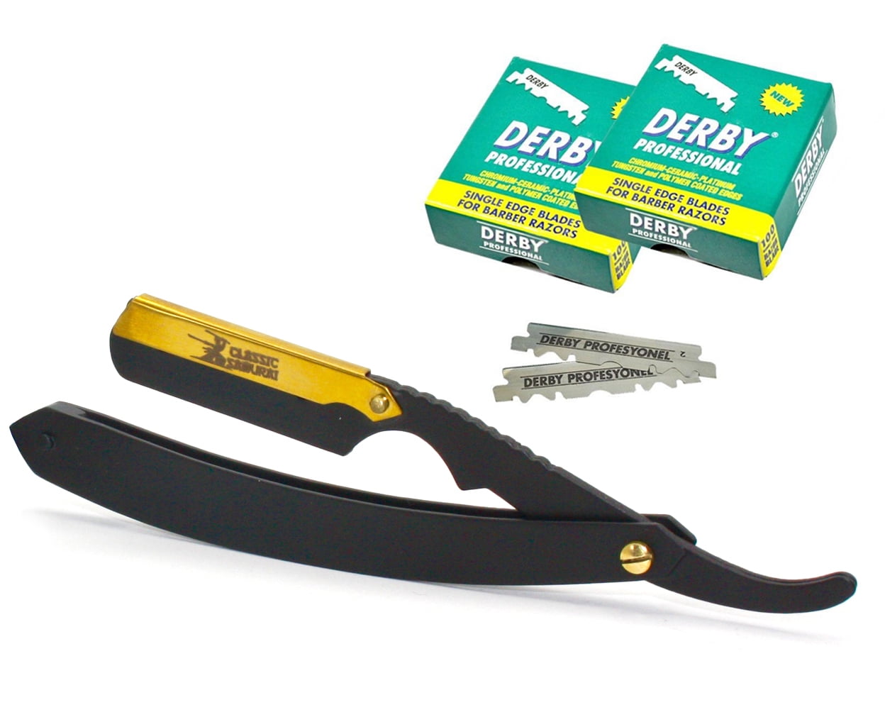 Classic Samurai CS-102 Matte Black Golden Head Stainless Steel ...