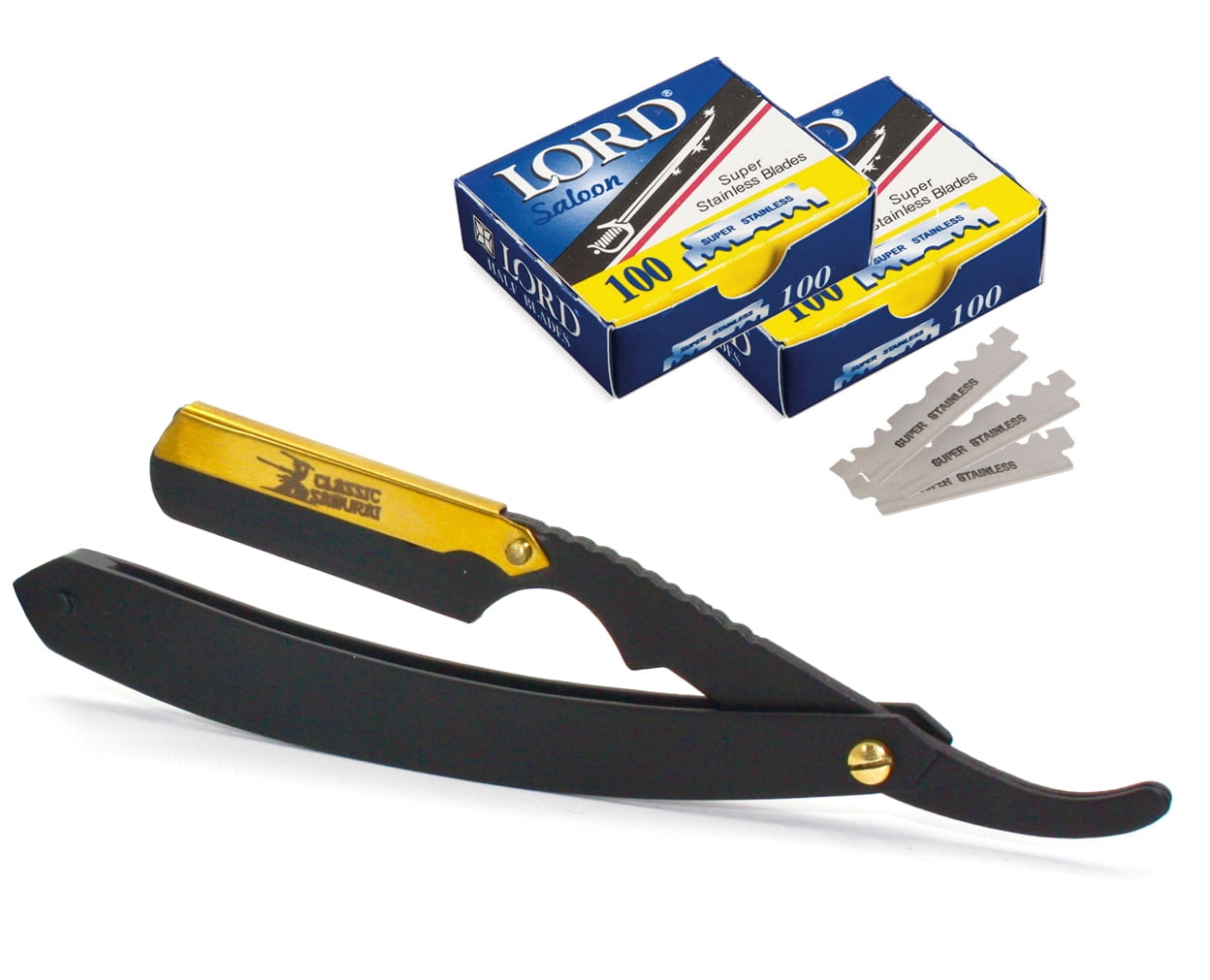 Classic Samurai CS-102 Matte Black Golden Head Stainless Steel ...