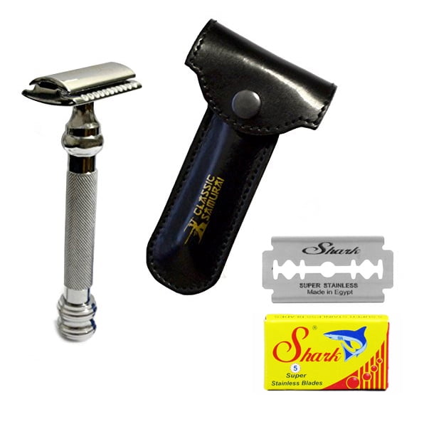 Classic Samurai CS-206 Heavy Duty "Barber Pole" Long Safety Razor with ...