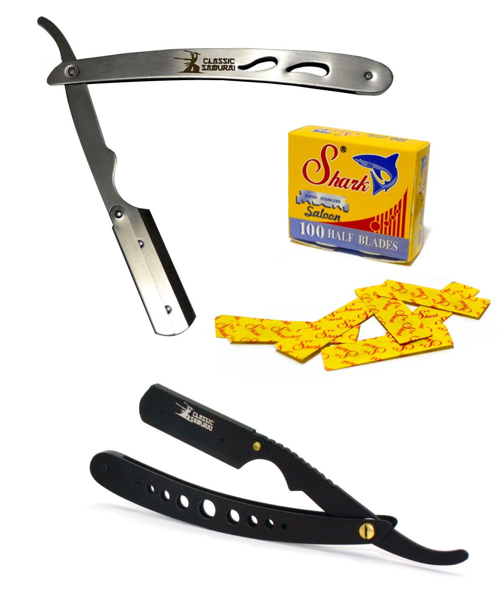 Classic Samurai CS102 + CS102MB Wholes Professional Barber Straight ...