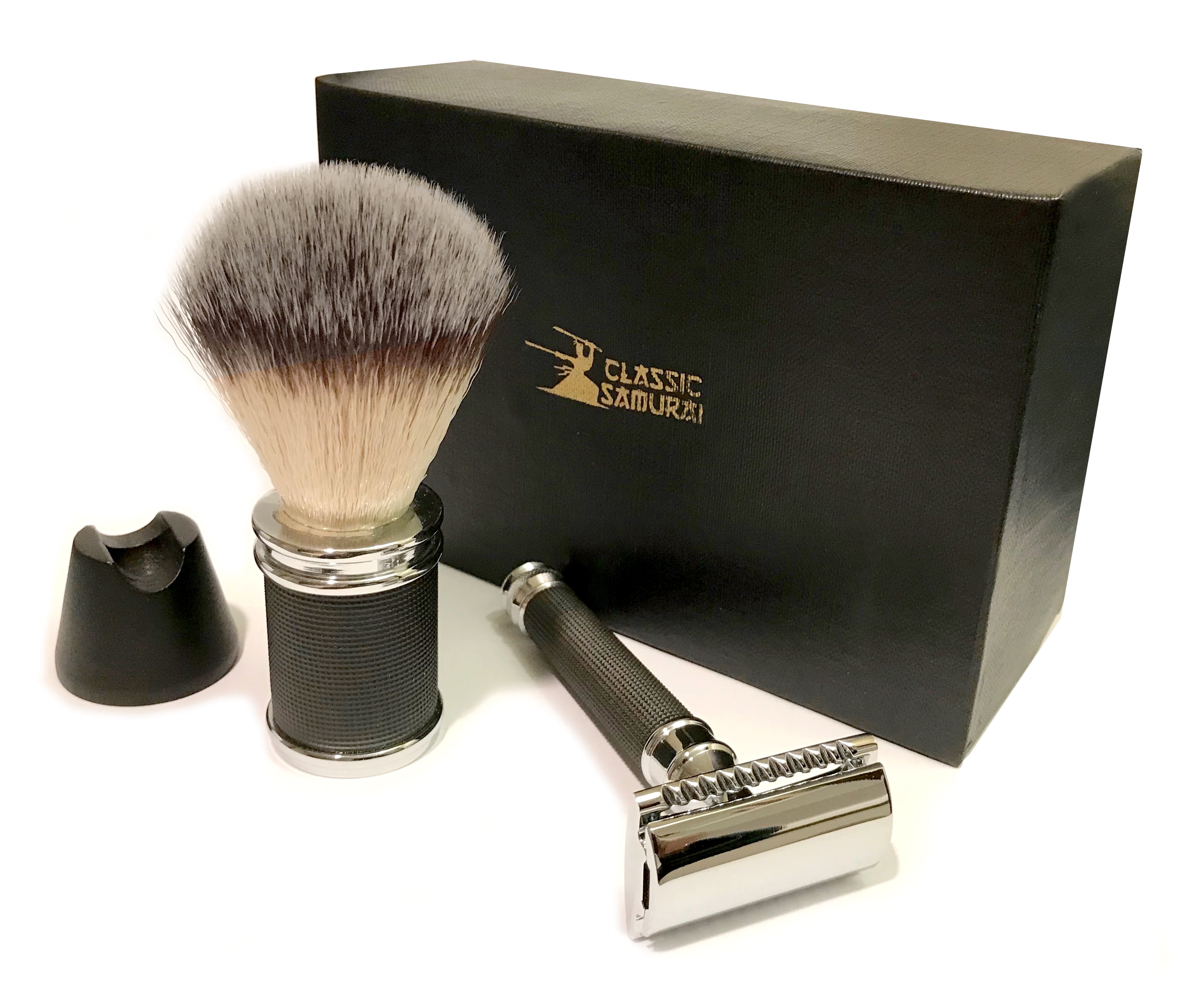 Classic Samurai Men's Shaving Set with Heavy Duty Stainless Steel ...