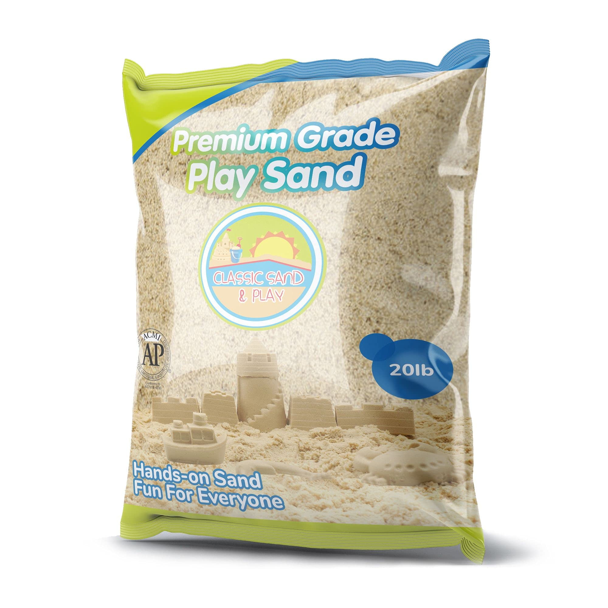 Classic Sand and Play Sand for Sandbox, Table, Therapy, and Outdoor Use ...