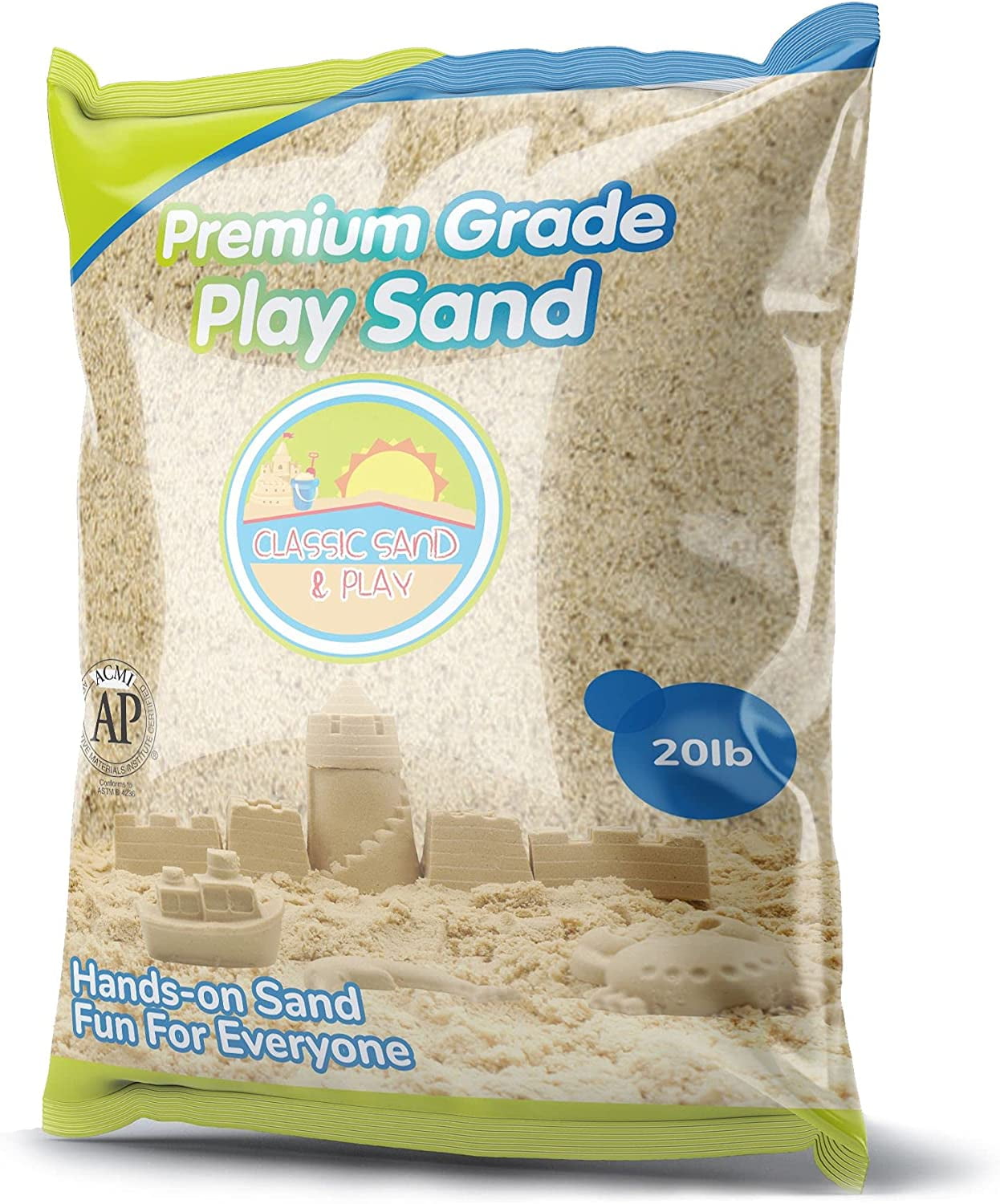 Classic Sand and Play Sand for Sandbox, Table, Therapy, and Outdoor Use ...