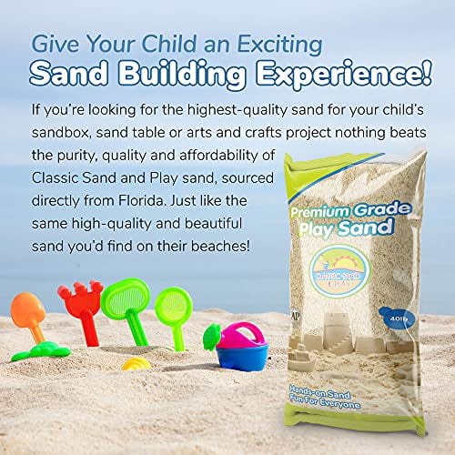 Classic Sand and Play Sand for Sandbox, Table, Therapy, and Outdoor Use ...